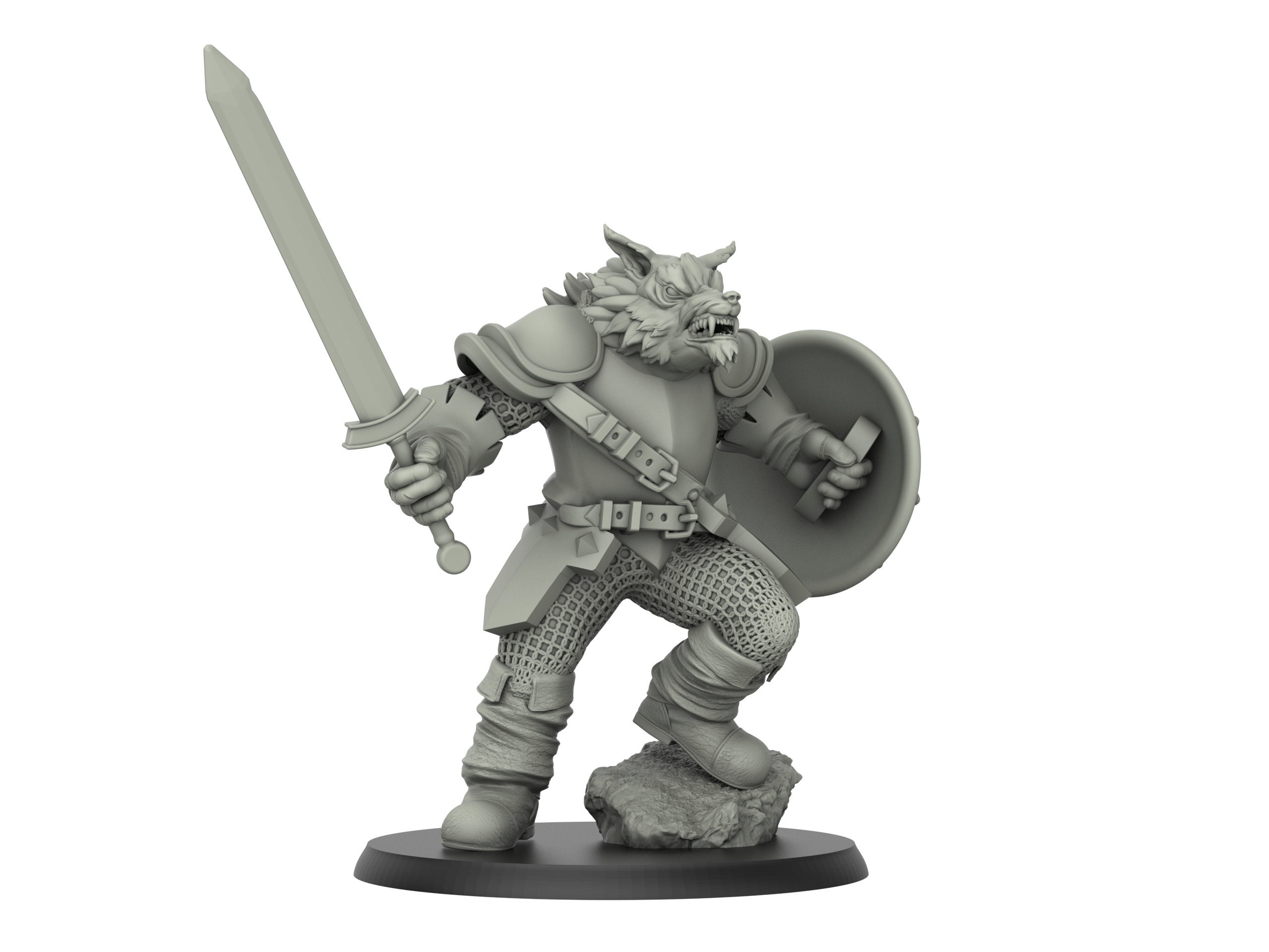 WOLF MAN 32mm Scale 3D Printed Mythical Creature Miniature for - Etsy