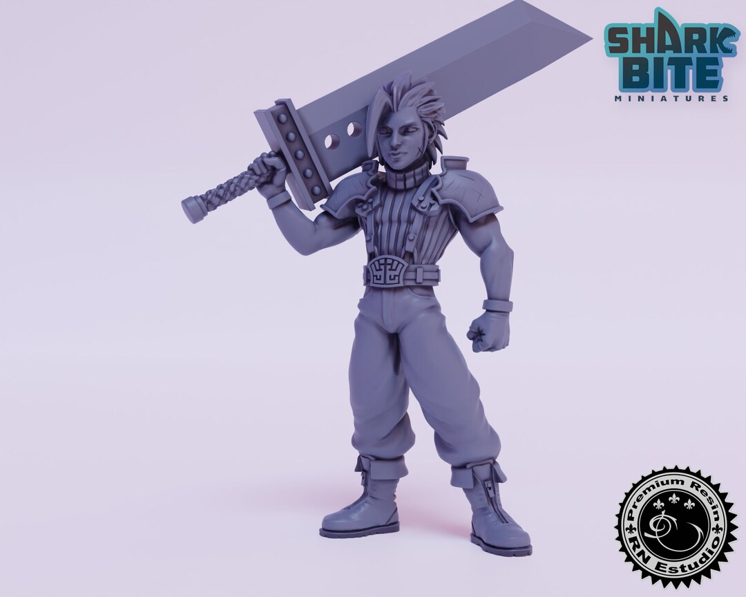 Classic JRPG Miniature Soldier Z, 32mm Scale 3D Printed Tabletop RPG ...