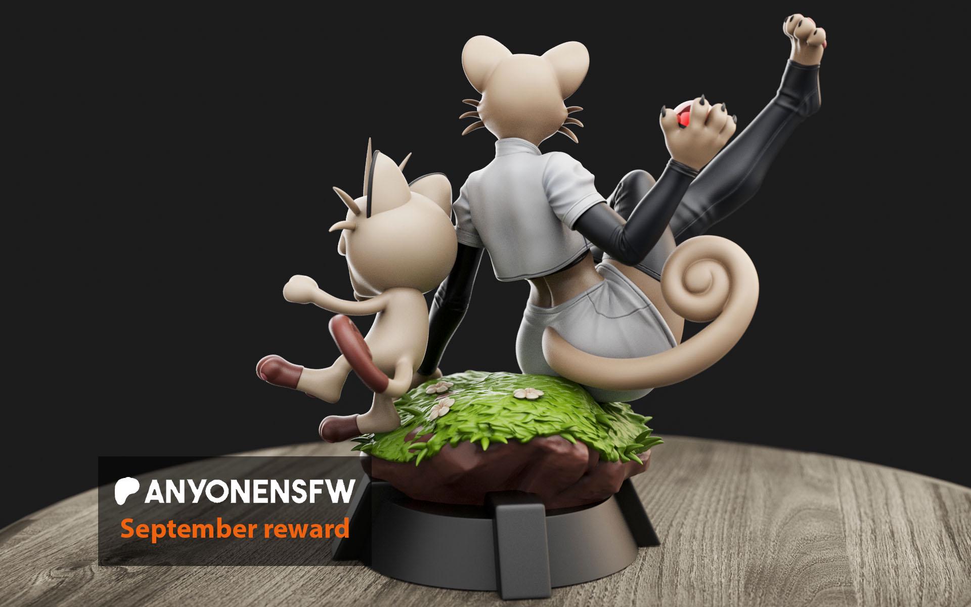 Rocket Cat Girl Pin up Figurine | 3D Resin Print | Model Kit | Garage ...
