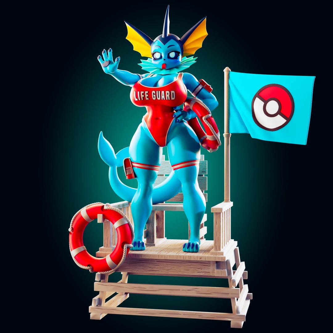 Life Guard Girl Pin up Figurine | 3D Resin Print | Model Kit | Garage ...