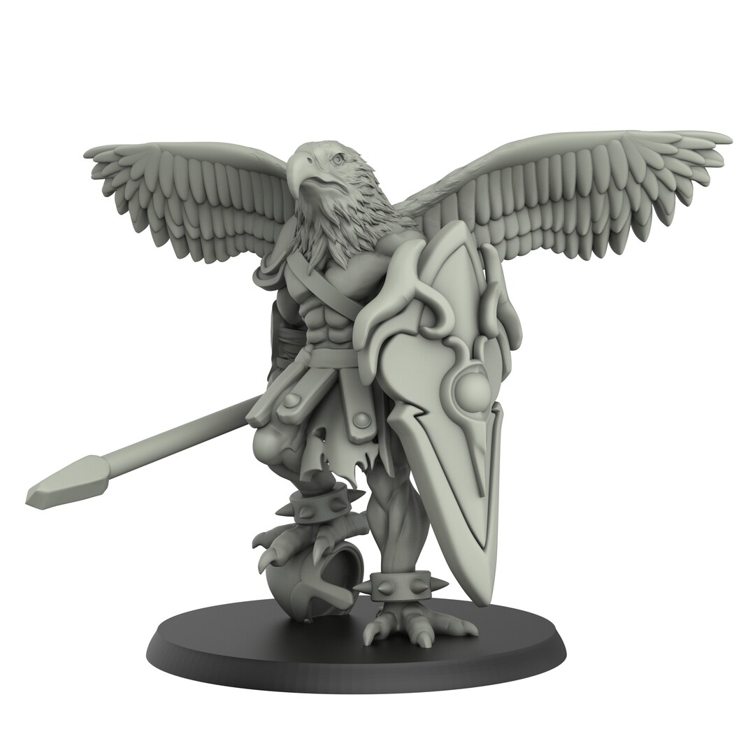EAGLE MAN 32mm Scale 3D Printed Mythical Creature Miniature for ...