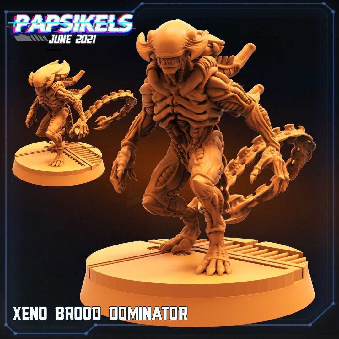 Xeno Brood Dominator | Aliens Vs Humans | 32mm Scale 3D Printed ...