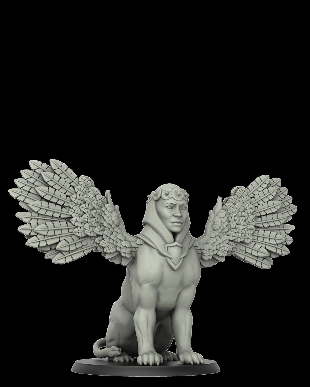 GYNOSPHINX 32mm Scale 3D Printed Mythical Creature Miniature for ...