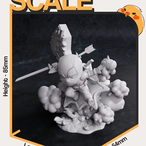 Chibi Mouthy Merc 3D Printed Statue Kit | Garage Kit | Model Kit ...