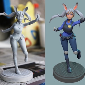 Humanized Bunny Girl 3D Printed Statue Garage Kit Model Kit Designed by ...
