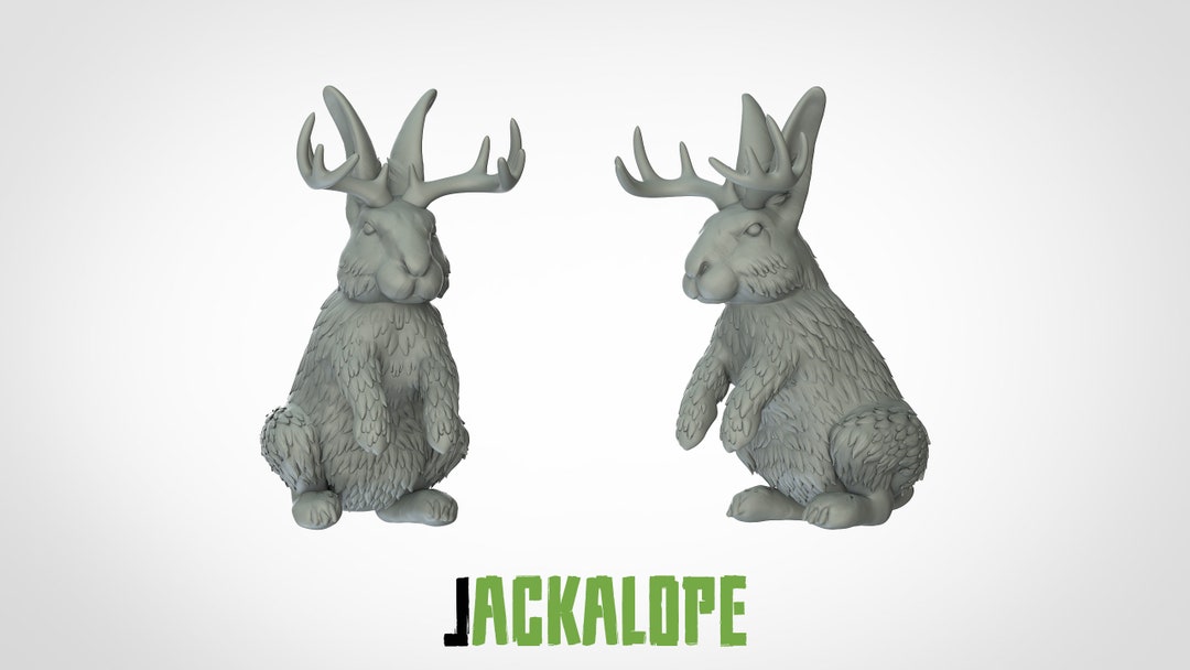 JACKALOPE 32mm Scale 3D Printed Animal Miniature for Tabletop Gaming by ...