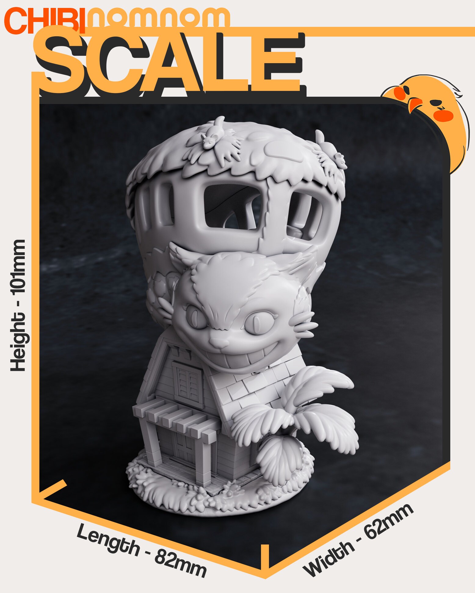 Chibi Catbus 3D Printed Statue Kit Garage Kit Model Kit - Etsy