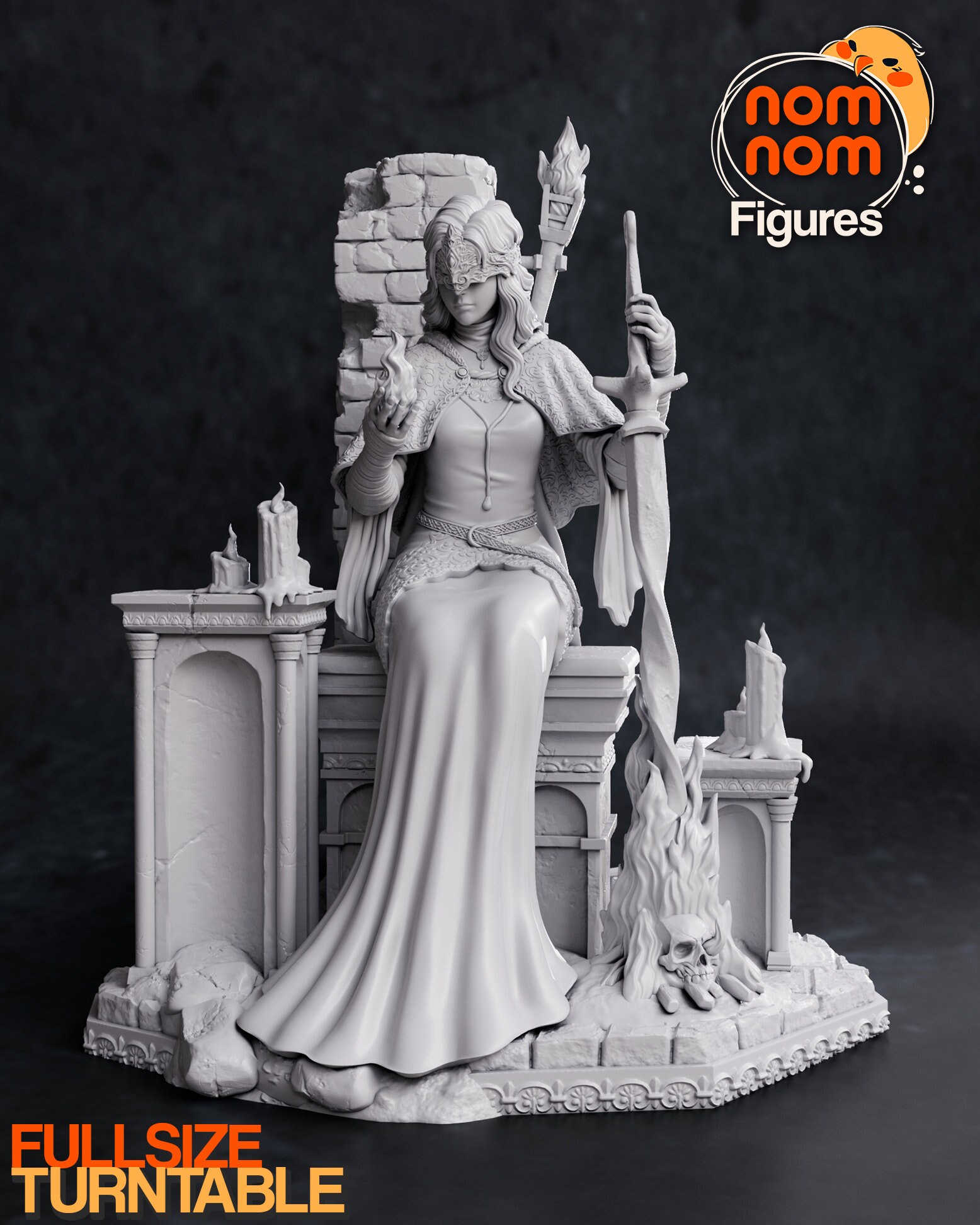 Keeper of the Flame 3D Printed Statue Fan Art From | Garage Kit | Model ...