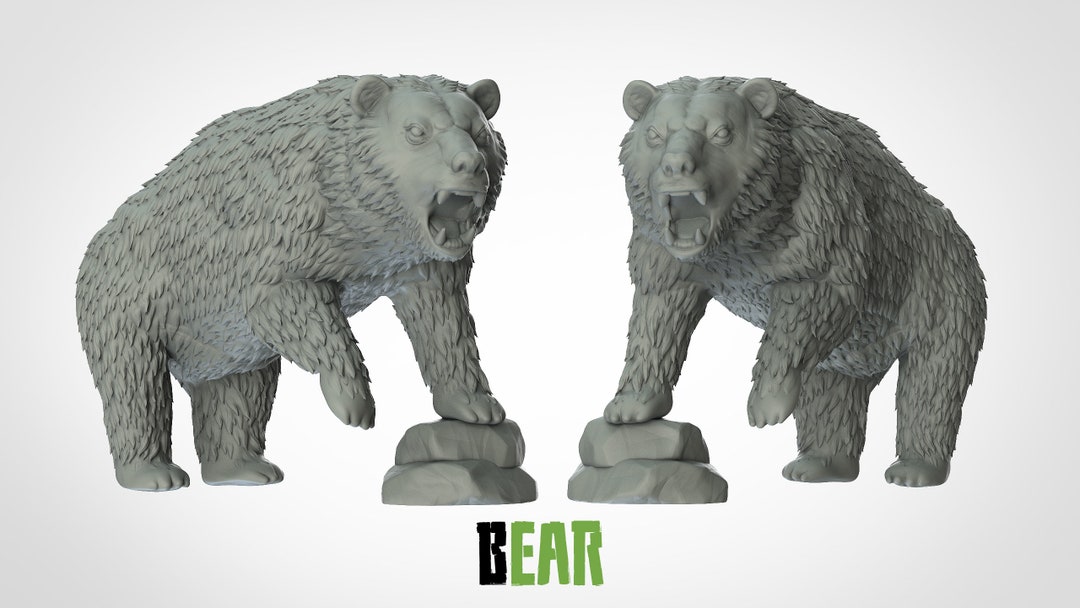 BEAR 32mm Scale 3D Printed Animal Miniature for Tabletop Gaming by ...
