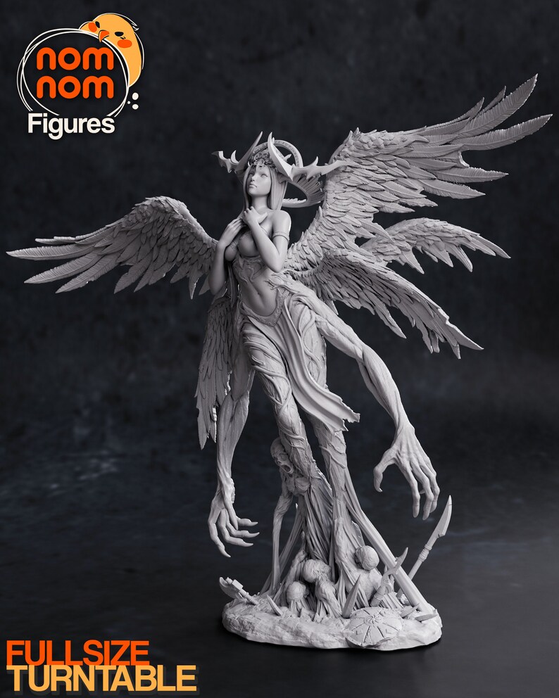 Zhazel Original Character 3D Printed Pinup Statue Fan Art - Etsy