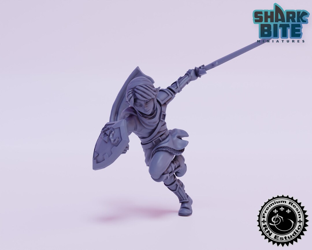 Classic JRPG Miniature Finn the Elf, 32mm Scale 3D Printed Tabletop RPG ...
