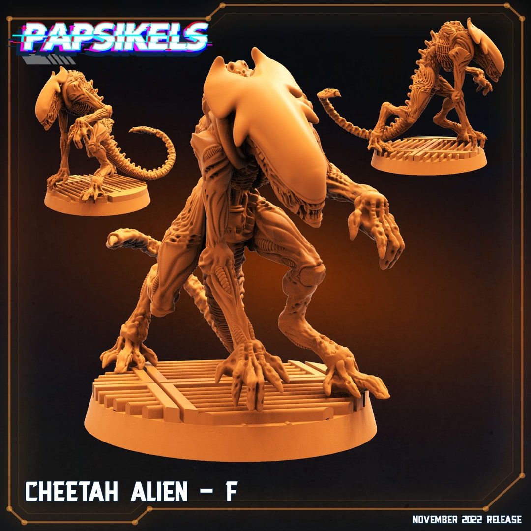Cheetah Alien Beast Aliens Vs Skull Hunters 32mm Scale 3D - Etsy