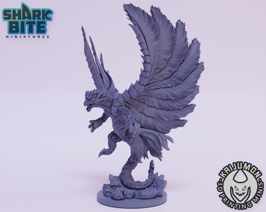 Kaijumon Roaring Moon 3D Printed Miniature | Designed by Kaijumon ...