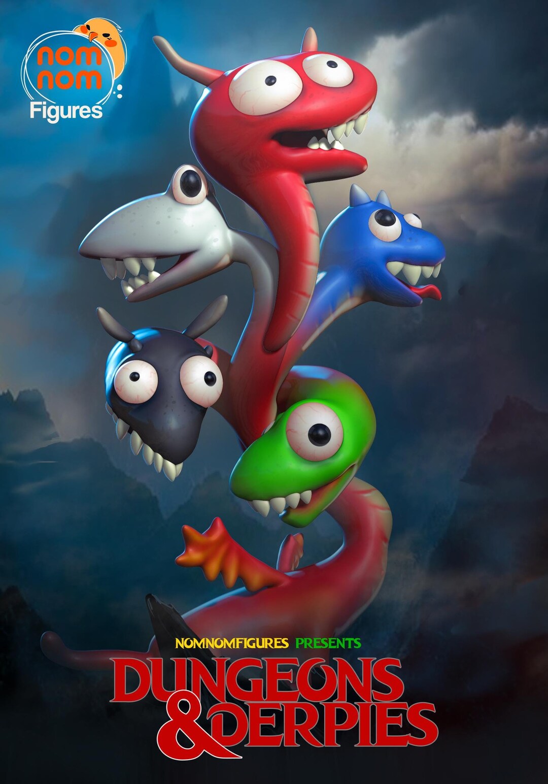 Chibi Derpy Dragon 3D Printed Statue Kit | Garage Kit | Model Kit ...