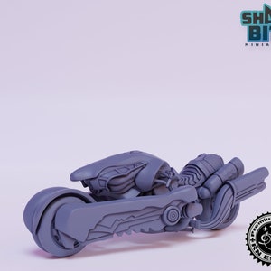 Classic JRPG Miniature Fenrir Bike, 32mm Scale 3D Printed Tabletop RPG for Dnd, Pathfinder, and ...