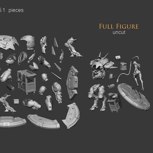 Mech Warrior Woman 3D Printed Statue Fan Art From | Garage Kit | Model ...