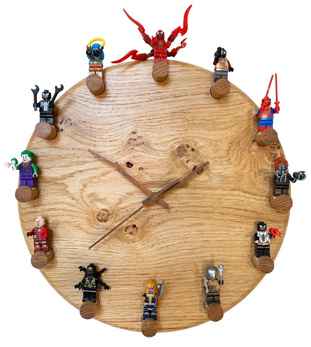 English Pippy Oak Lego Figure Clock - Etsy