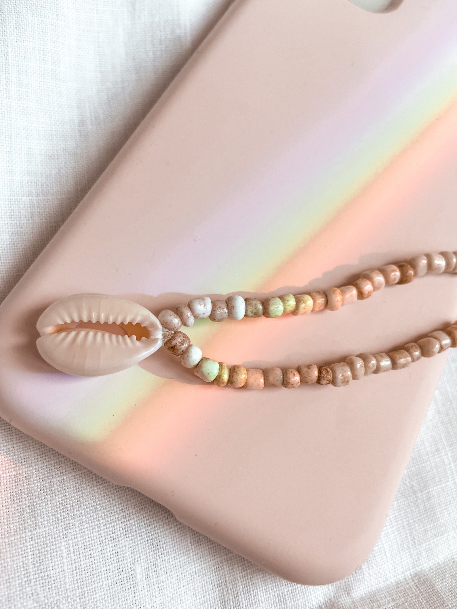 Coastal, Beach Inspired Beaded Phone Charm, Chain, Strap, Lanyard ...