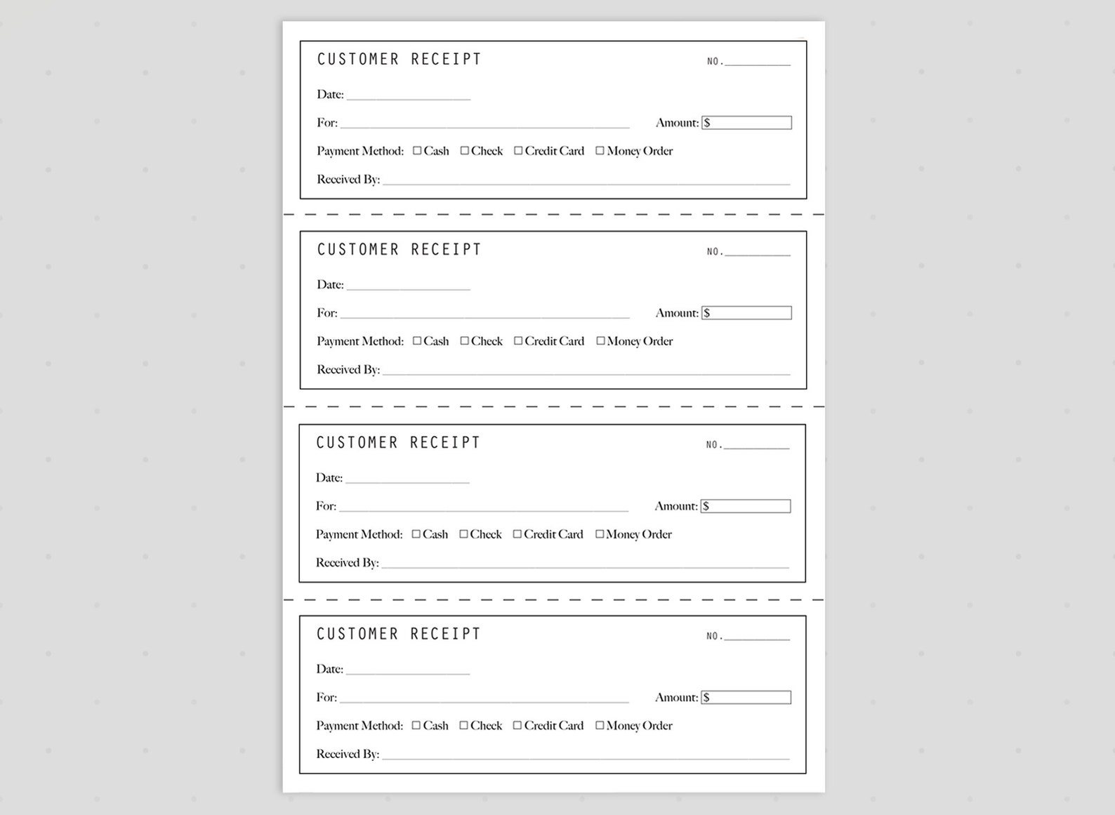 Receipt Book Template | Printable Receipt Organizer | Instant Download ...