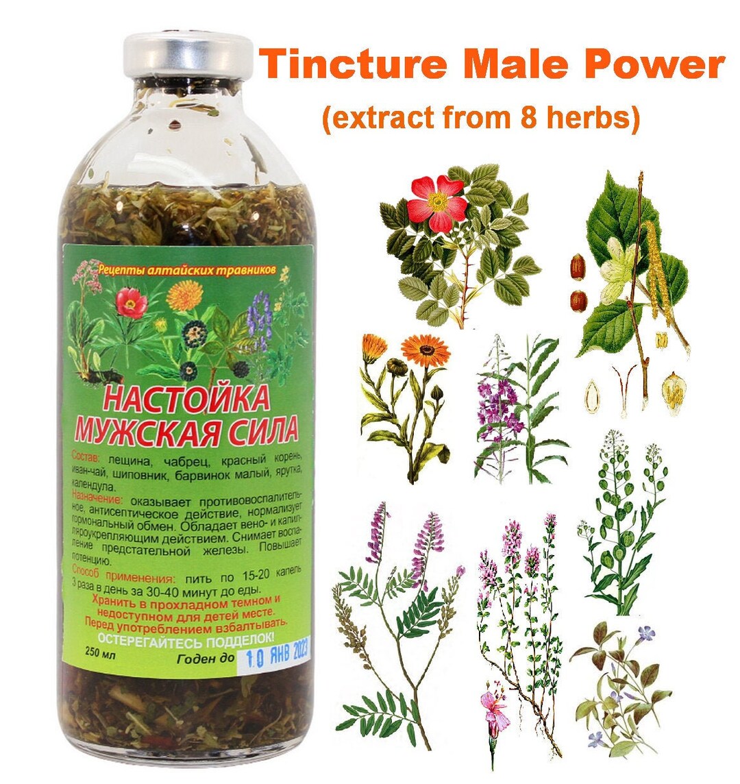 Tincture Male Power (250ml) Extract From 8 Herbs Мужская сила - Etsy