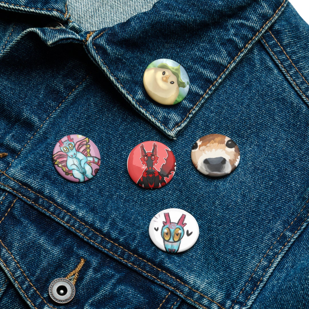 Set of Cute Pins, Pin Style, Furry, Cute, Cow - Etsy
