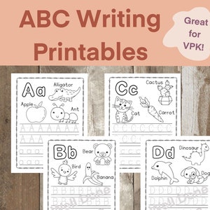 Alphabet Handwriting Practice Worksheets: A-Z Writing (PDF Download) - Etsy