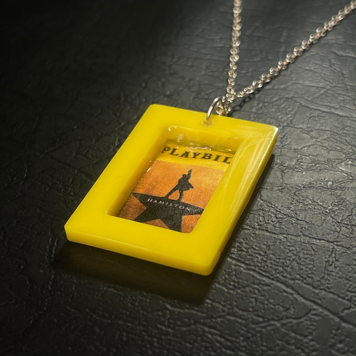 Hamilton Resin Necklace Playbill Hamilton the Musical - Etsy