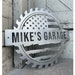 Personalized Metal Garage Sign, Custom American Flag Sign, Custom ...