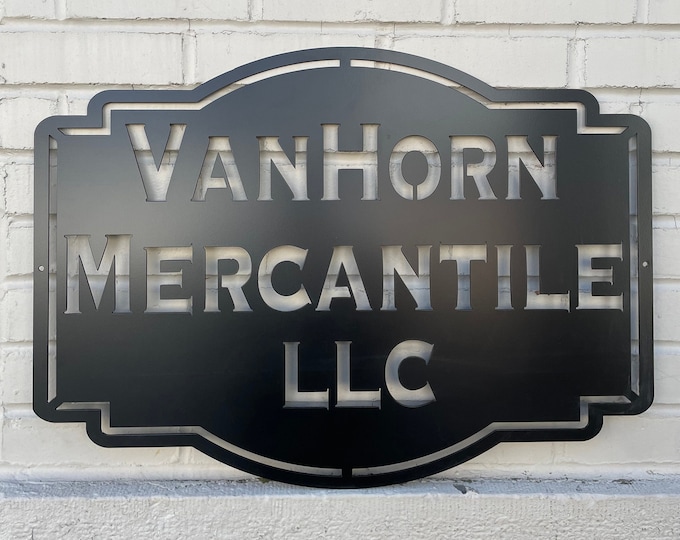 Metal Business Sign Metal Business Logo Sign Personalized Metal Sign ...
