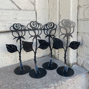 Tabletop Metal Rose, Free Standing Metal Rose, Metal Rose, Metal ...