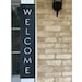 Modern Welcome Sign, Metal Welcome Sign Outdoor, Vertical Metal Welcome ...