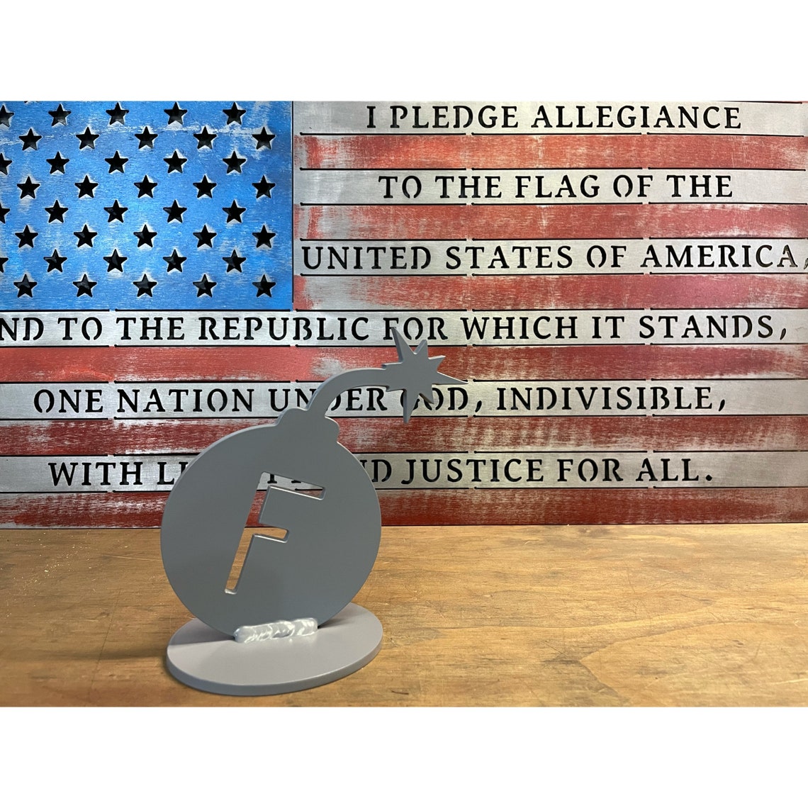 F-bomb Paperweight Desk Accessory Metal F-bomb Desk | Etsy