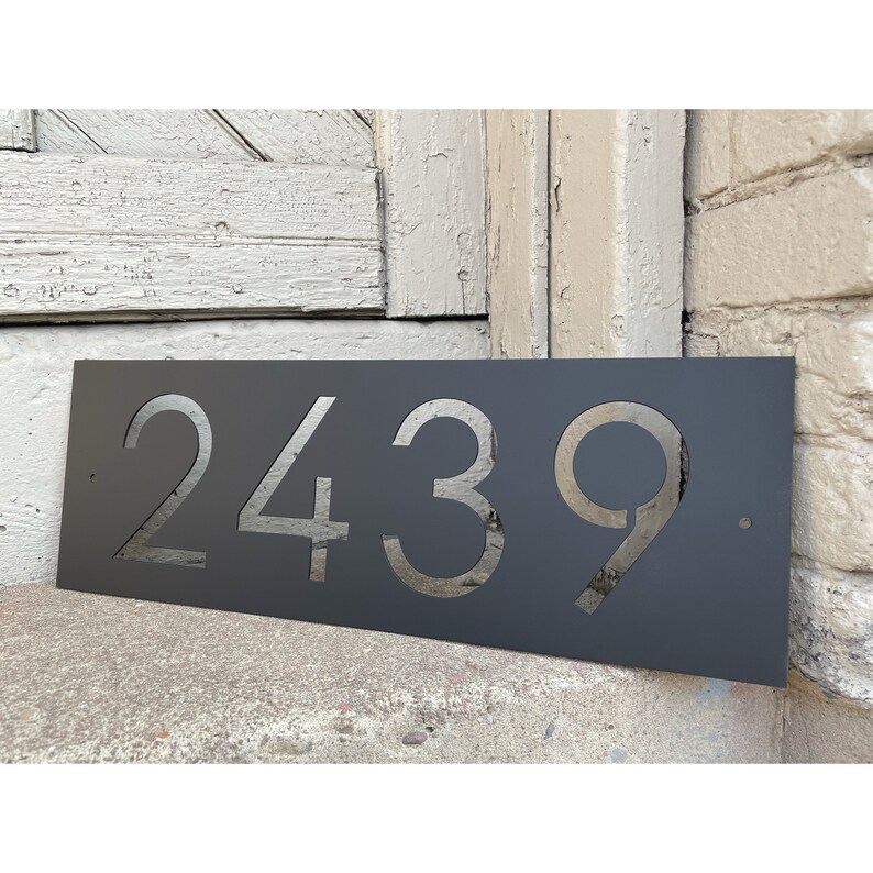 Custom Metal Address Sign Contemporary Address Sign Modern - Etsy