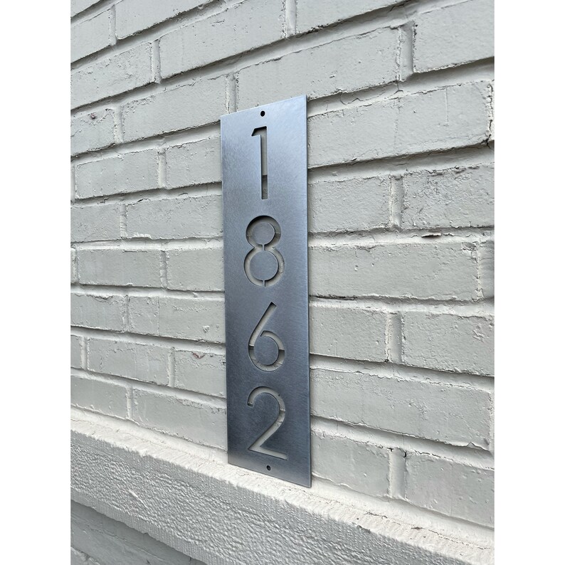 Custom Metal Address Sign Modern Address Sign Outdoor - Etsy
