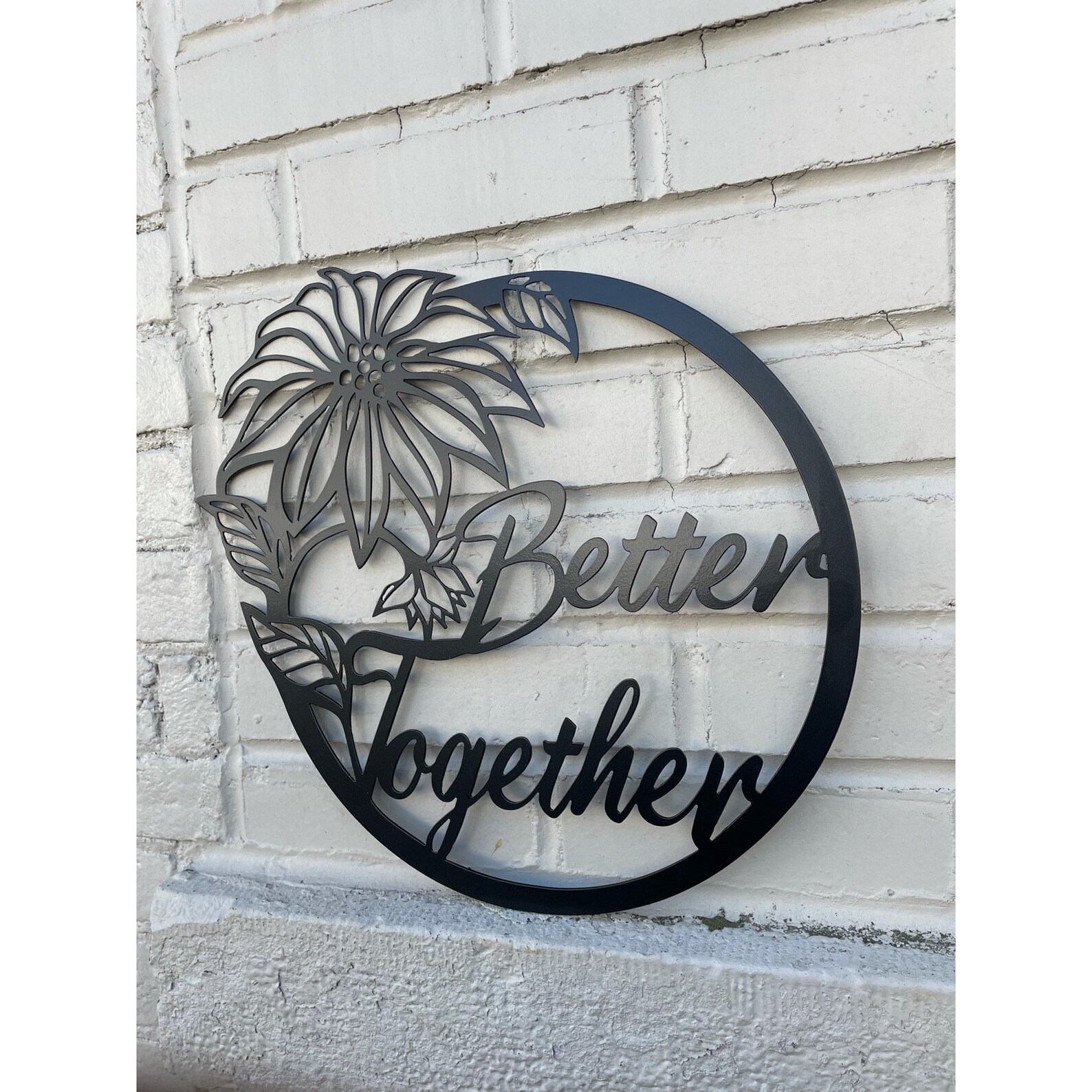 Better Together Metal Wall Art, Better Together Metal Word, Cursive ...