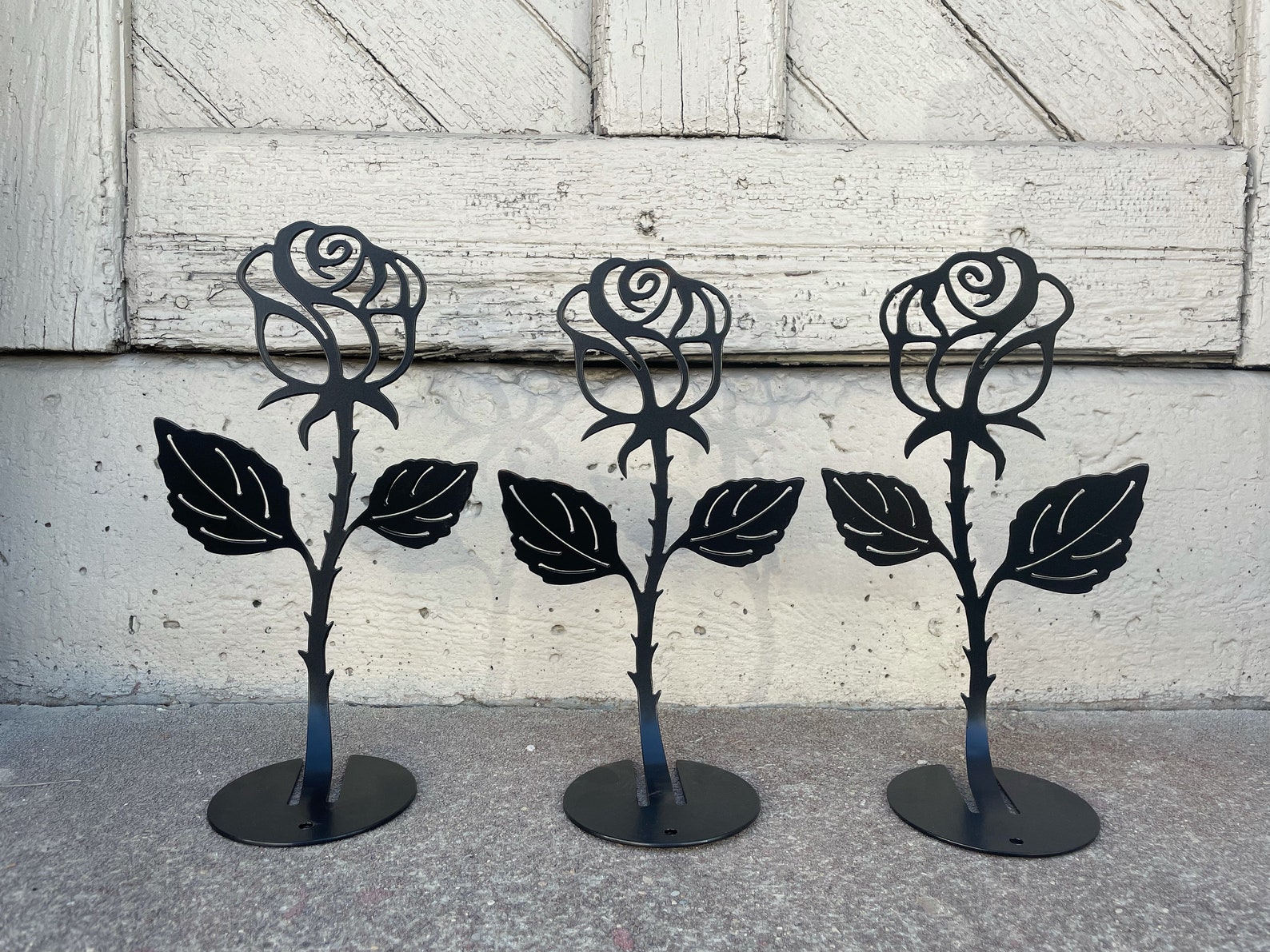 Tabletop Metal Rose, Free Standing Metal Rose, Metal Rose, Metal ...