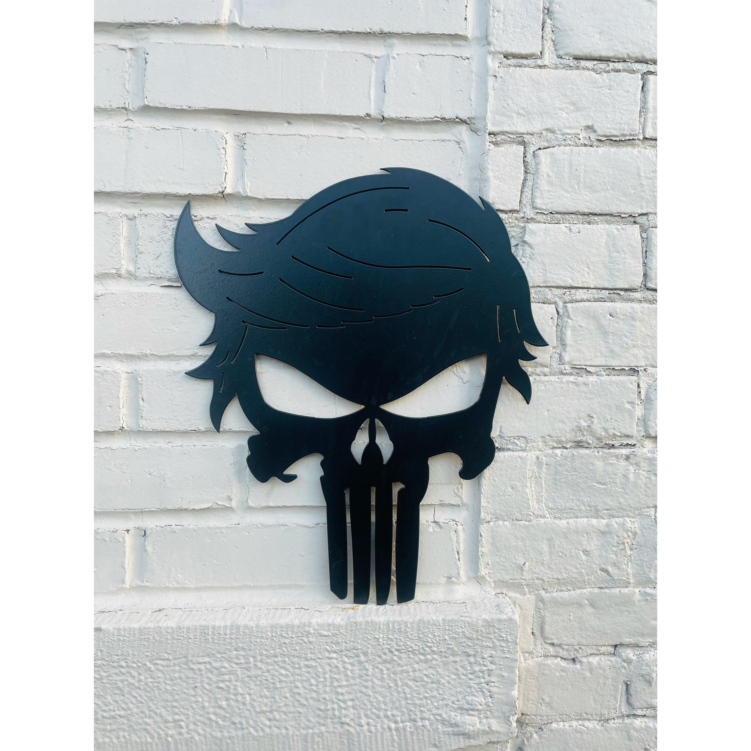 Trump Punisher Skull Metal Sign, Trump 2020, Trump 2024, MAGA, Keep ...
