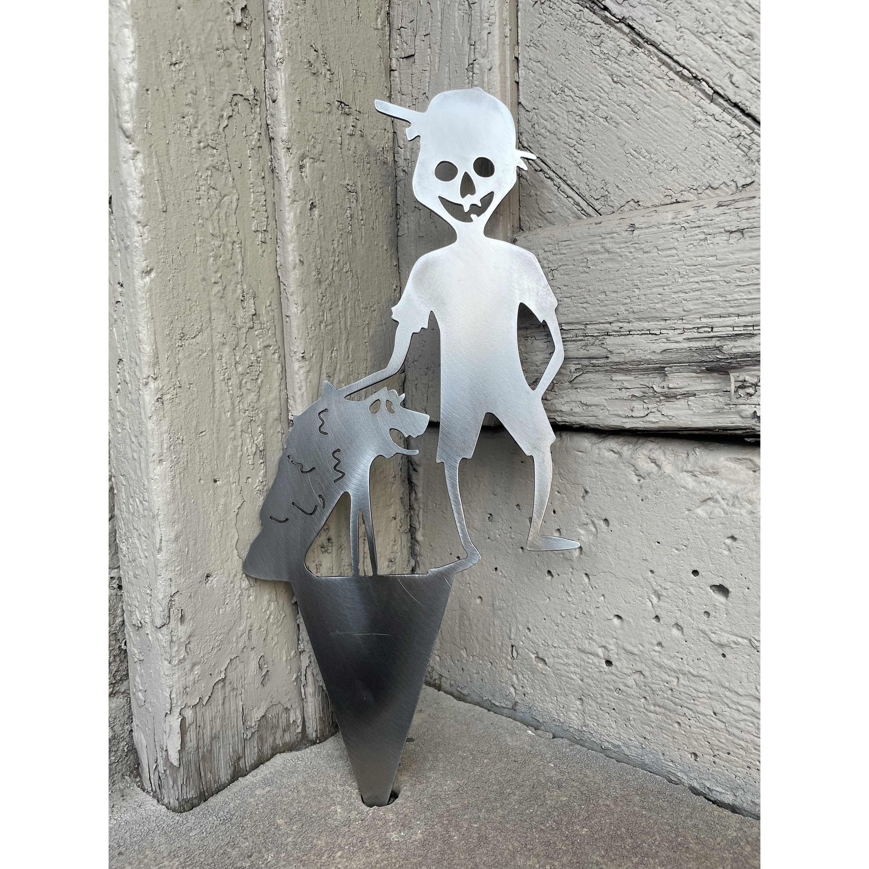 Halloween Zombie Metal Art Halloween Metal Yard Art Metal | Etsy