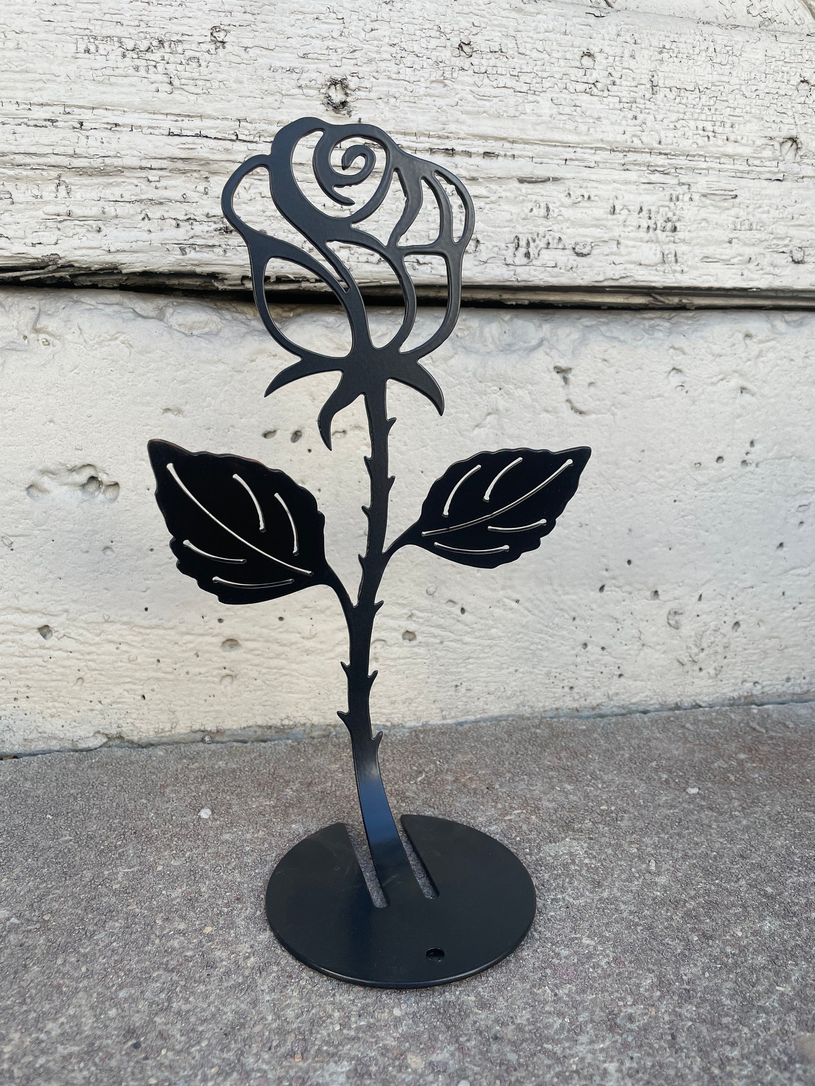 Tabletop Metal Rose, Free Standing Metal Rose, Metal Rose, Metal ...