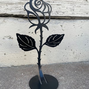 Tabletop Metal Rose, Free Standing Metal Rose, Metal Rose, Metal ...