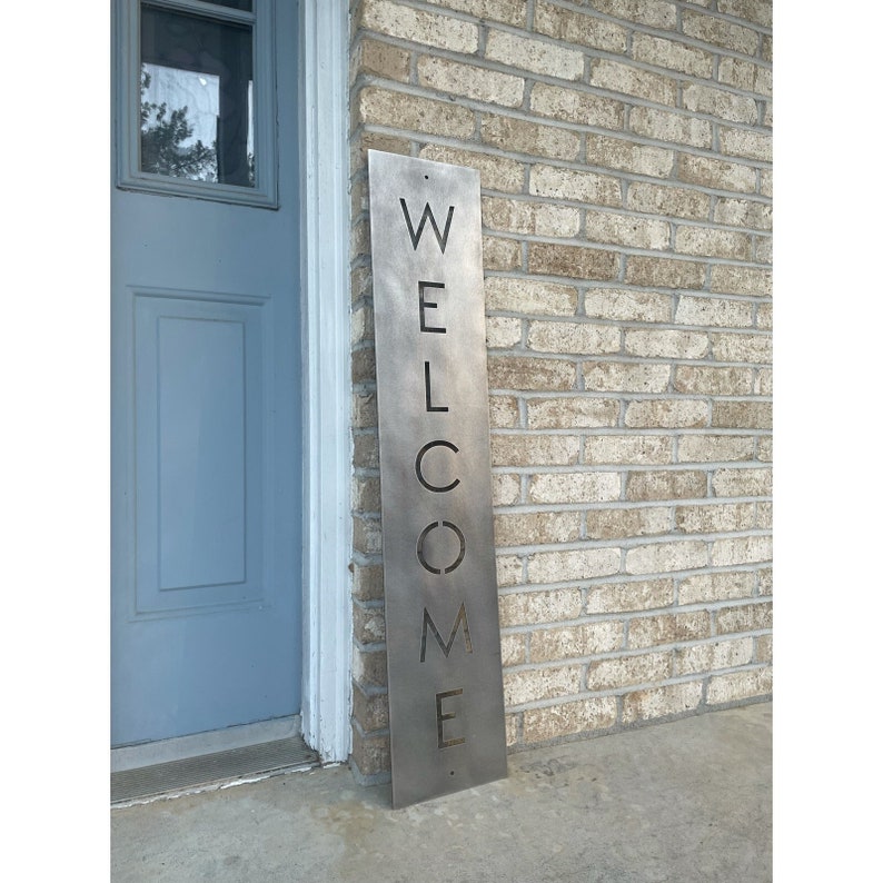 Minimalist Metal Welcome Sign Modern Welcome Sign Modern - Etsy