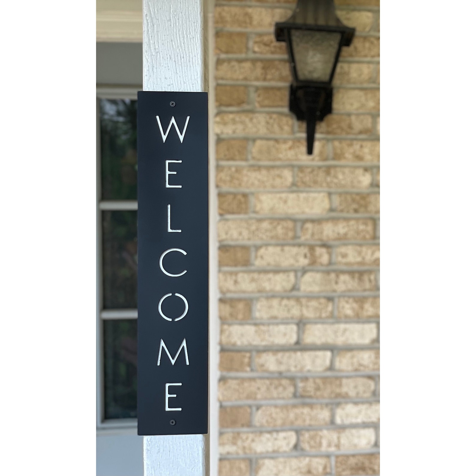 Modern Welcome Sign Metal Welcome Sign Outdoor Vertical - Etsy