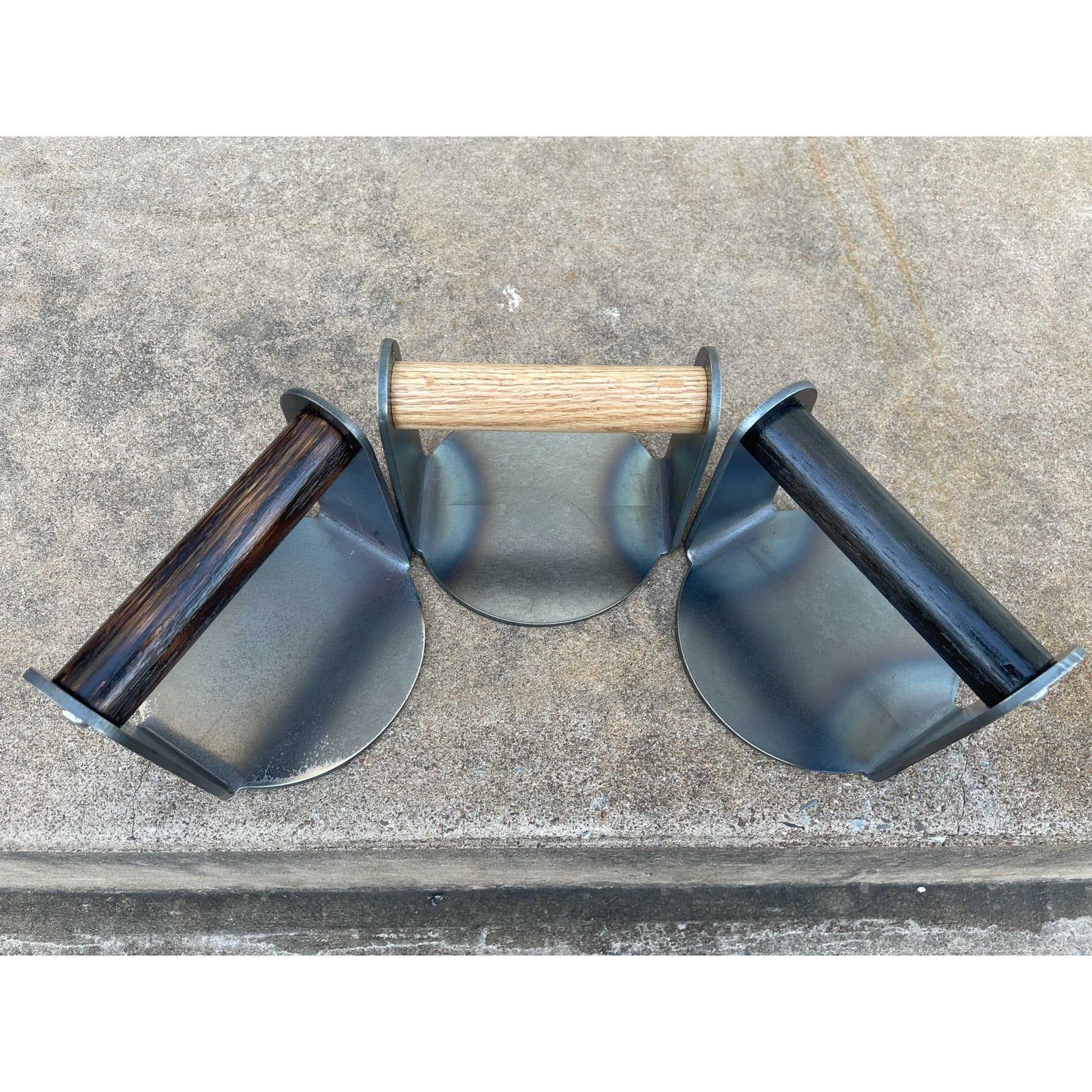 Smash Burger Press Metal Burger Press With Oak Handle Grill - Etsy