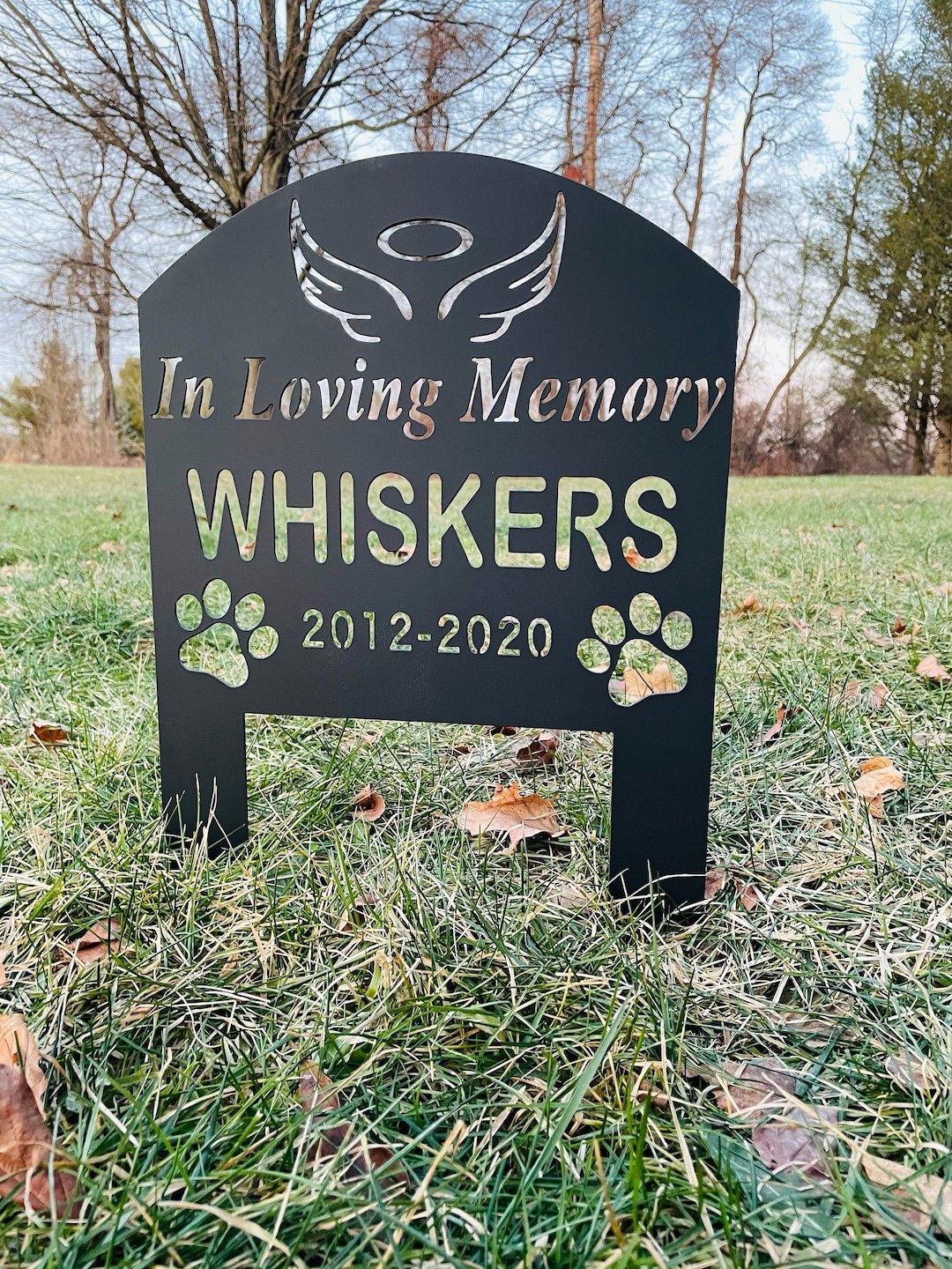 Custom Metal Pet Memorial Sign, Pet Grave Marker, Memorial Sign, Loss ...