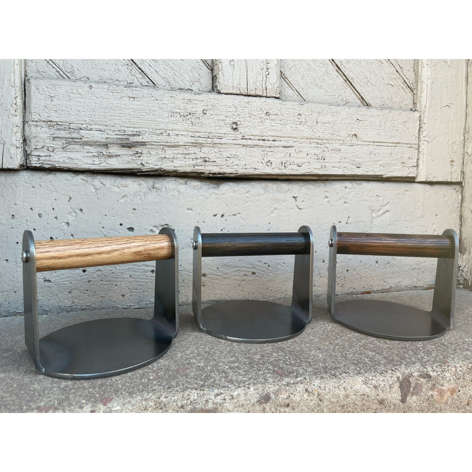 Smash Burger Press, Metal Burger Press With Oak Handle, Grill Tool ...