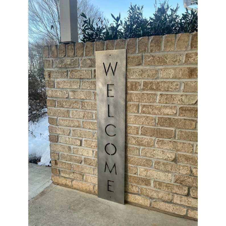 Minimalist Metal Welcome Sign Modern Welcome Sign Modern - Etsy