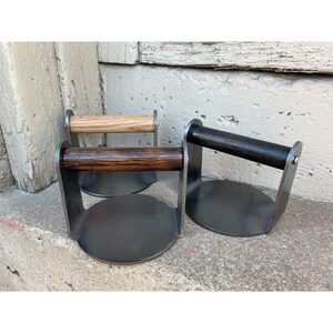 Smash Burger Press, Metal Burger Press With Oak Handle, Grill Tool ...
