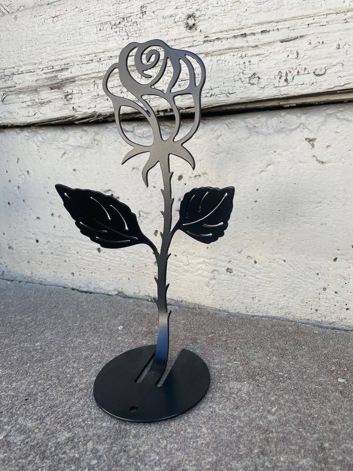 Tabletop Metal Rose, Free Standing Metal Rose, Metal Rose, Metal ...