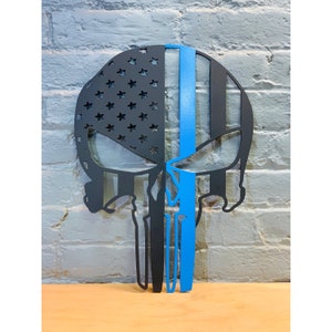 Thin Blue Line Punisher Flag, American Flag Skull, Thin Blue Line Mask ...