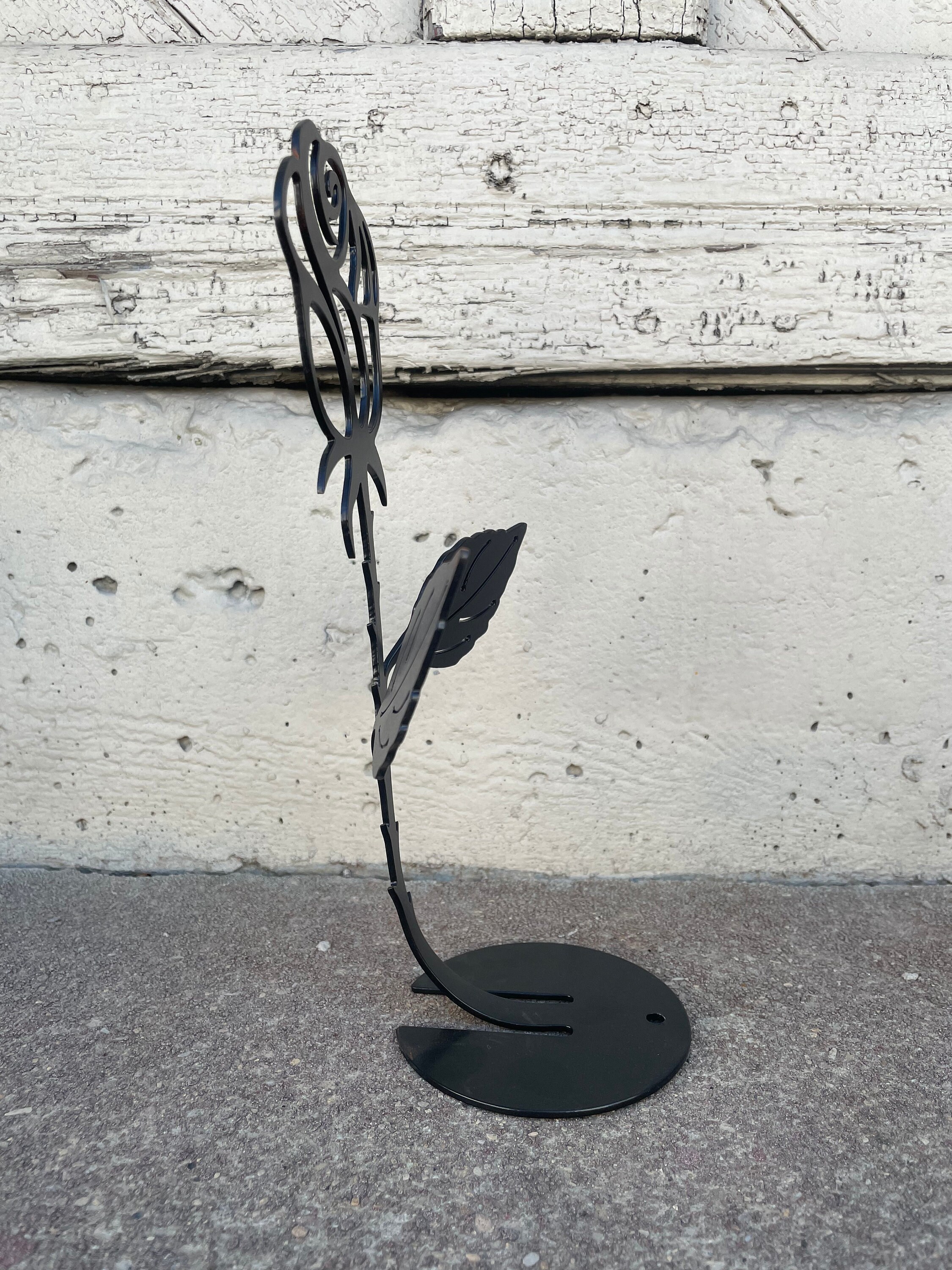 Tabletop Metal Rose, Free Standing Metal Rose, Metal Rose, Metal ...